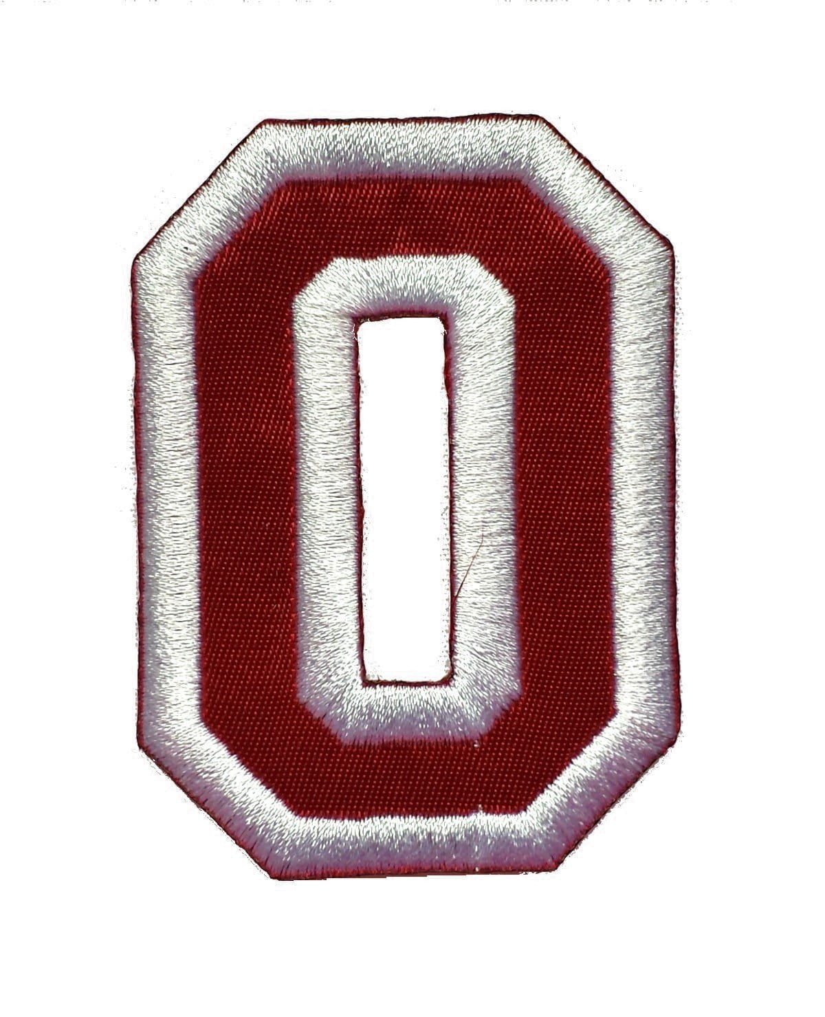 Initials A to Z Embroidered Sew/Iron On Patch 3" Burgundy/White (0 ...