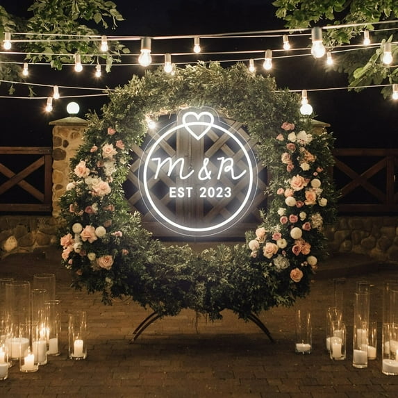 Initials Neon Sign for Wedding Decoration, Wedding Neon Sign for ...