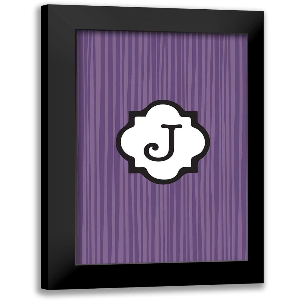 Initials Pattern J 11x14 Black Modern Framed Museum Art Print Titled ...