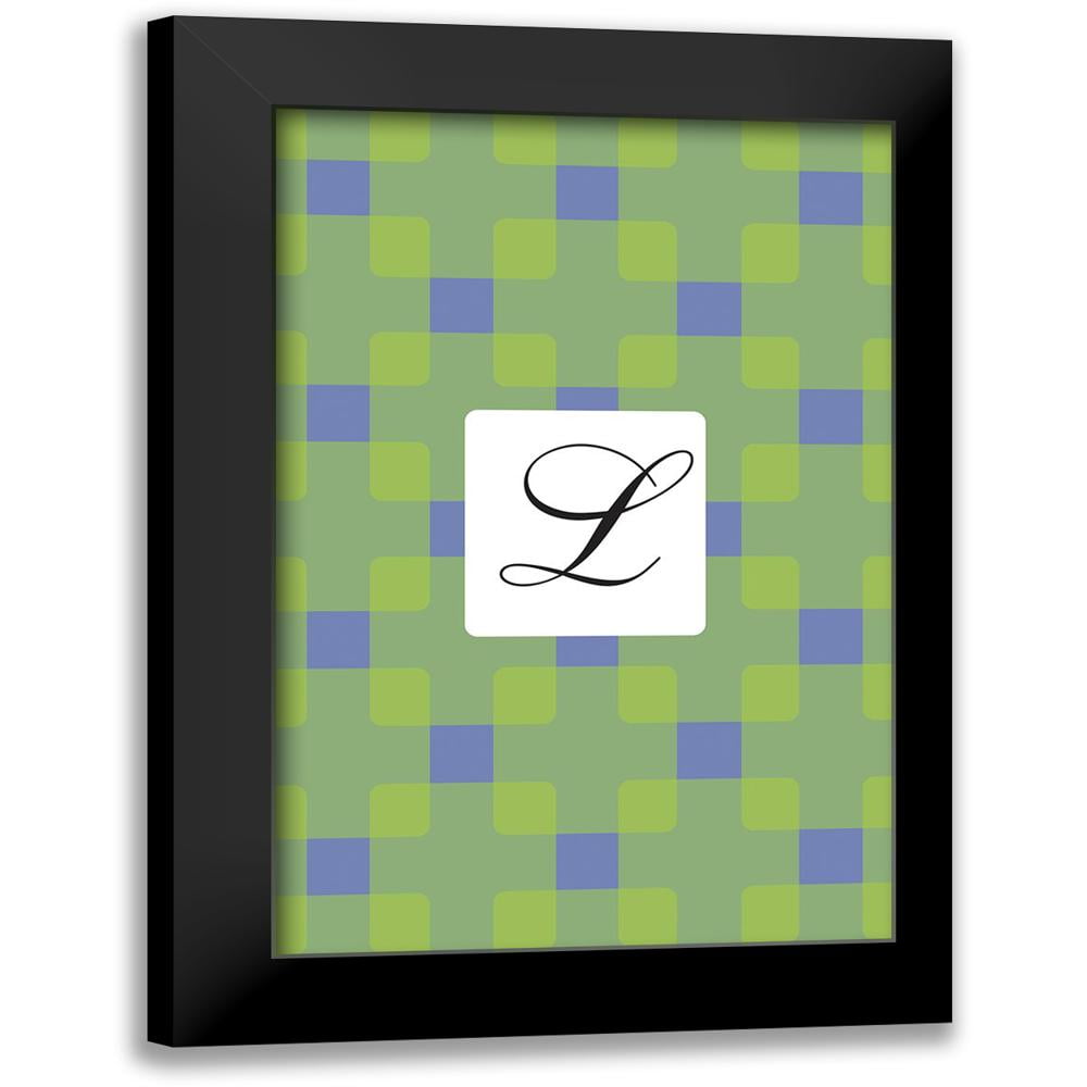 Initials Pattern L 11x14 Black Modern Framed Museum Art Print Titled ...