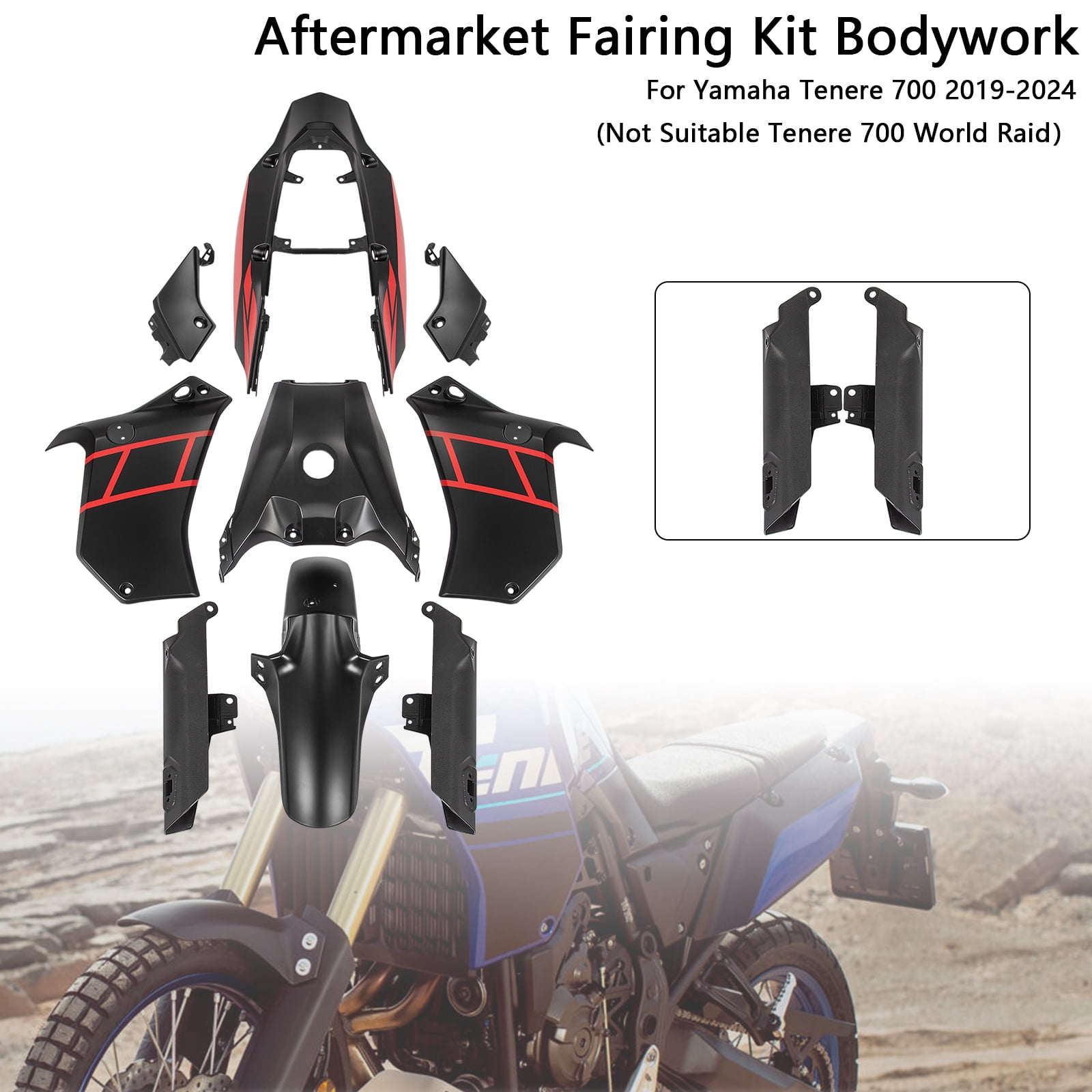 Injection ABS Bodywork Fairing Kit for Yamaha Tenere 700 2019-2024 09 ...