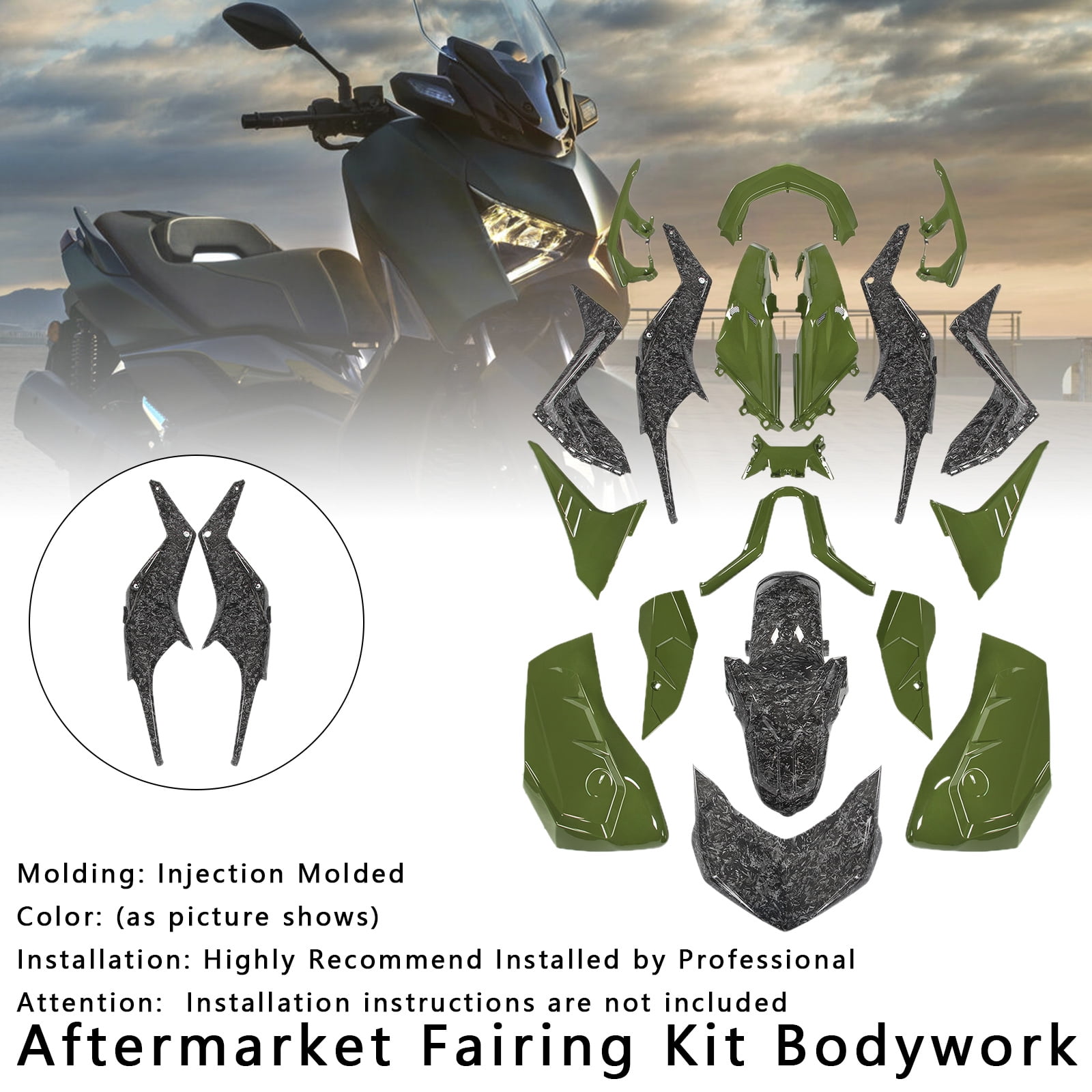 Injection Bodywork Fairing Kit for Yamaha X-MAX 300 XMAX 2023-2024 18 ...