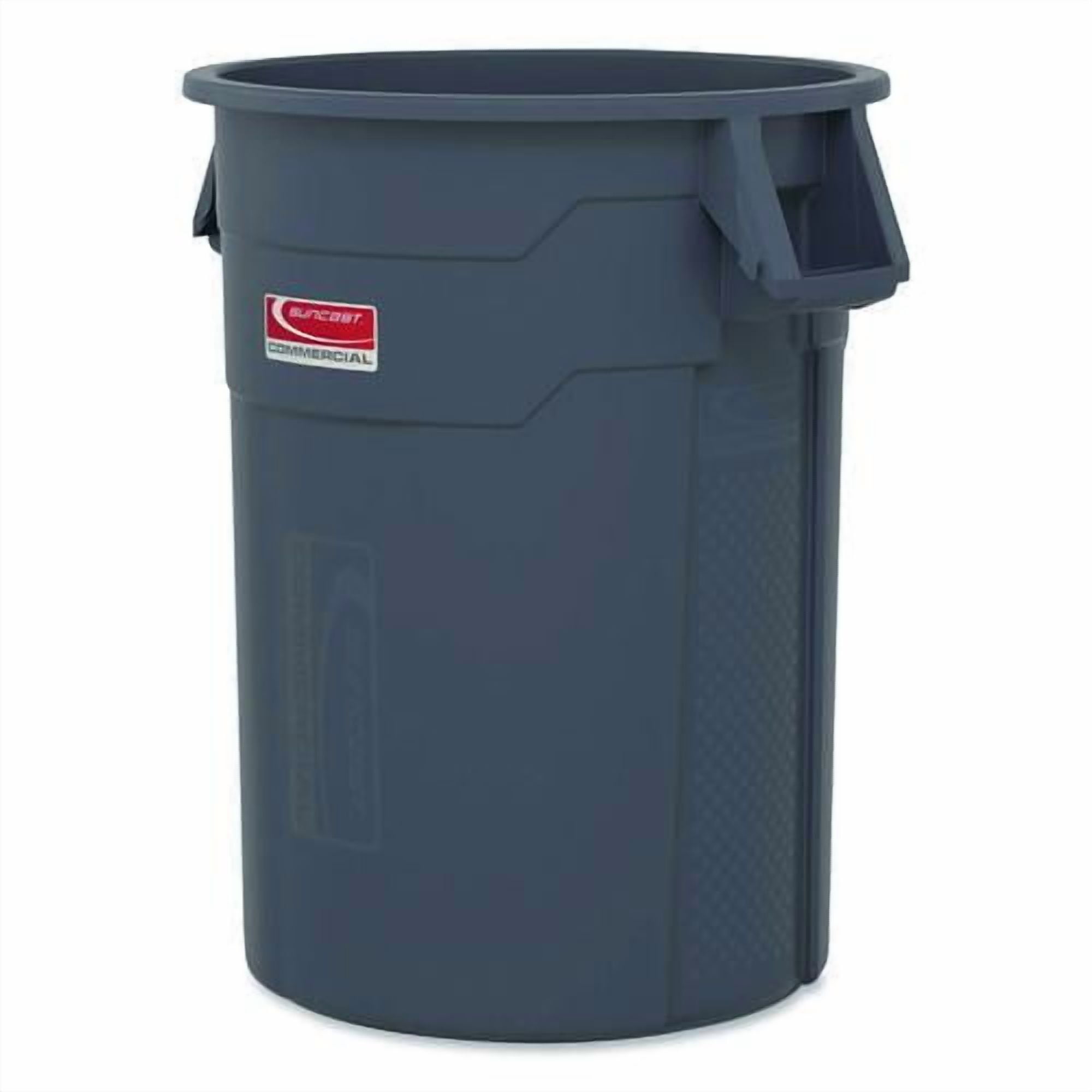 Injection Molded Utility Trash Can, 20 gal, Resin, Gray | Bundle of 2 ...