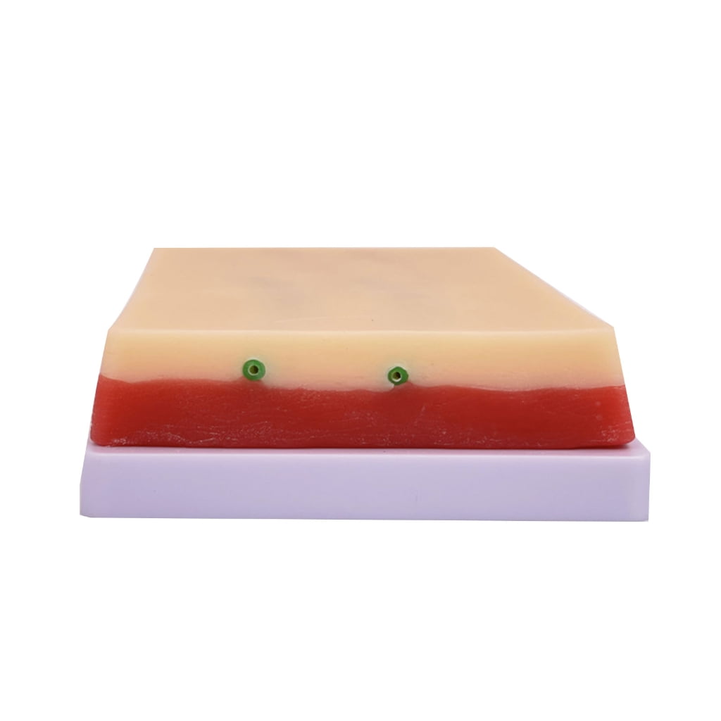 Injection Practice Pad with 4 Veins Silicone Human Skin Suture Training ...