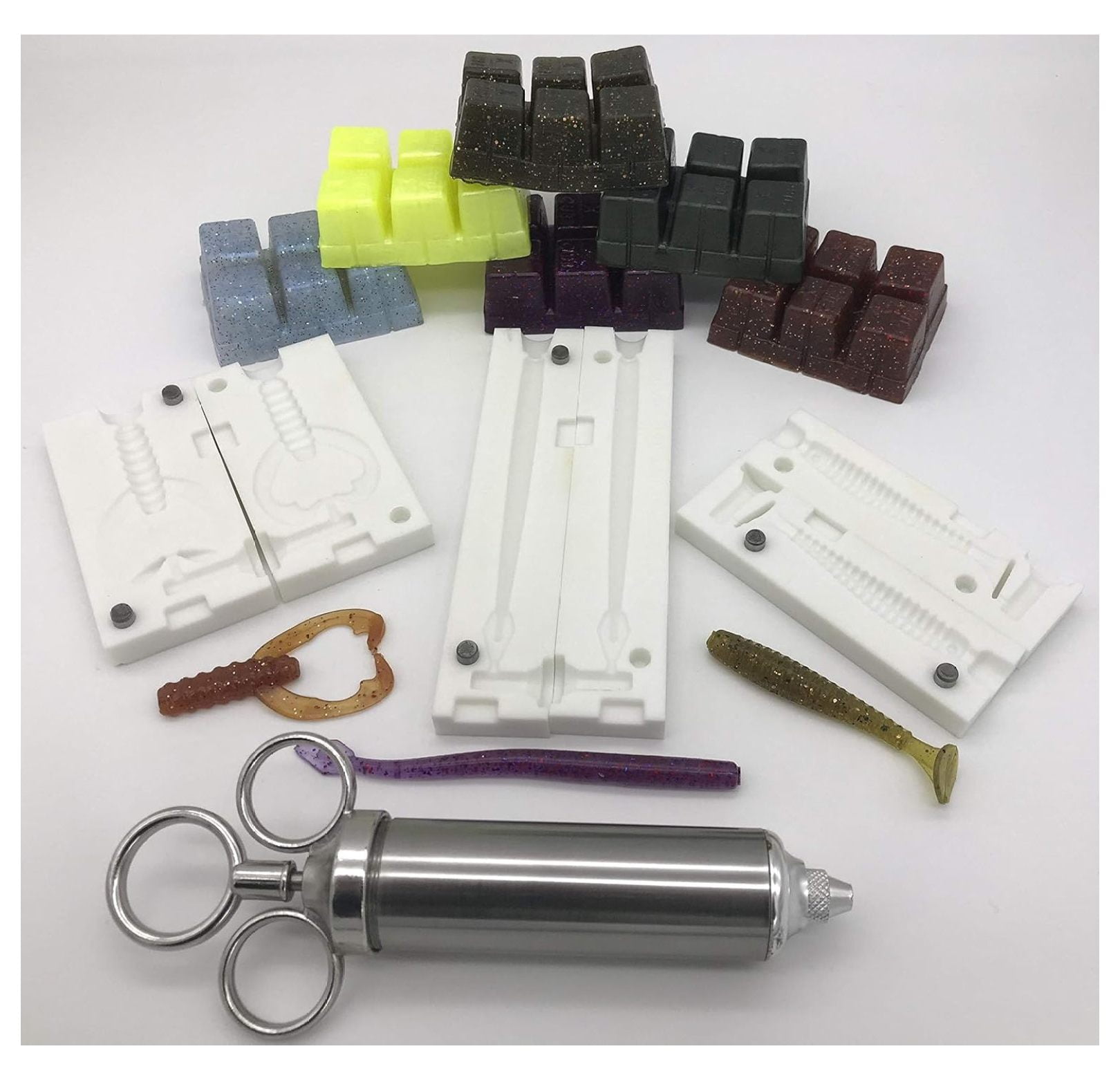 Injection Soft Plastic Fishing Lure Making Mold Kit - InjeX Petite Bass ...