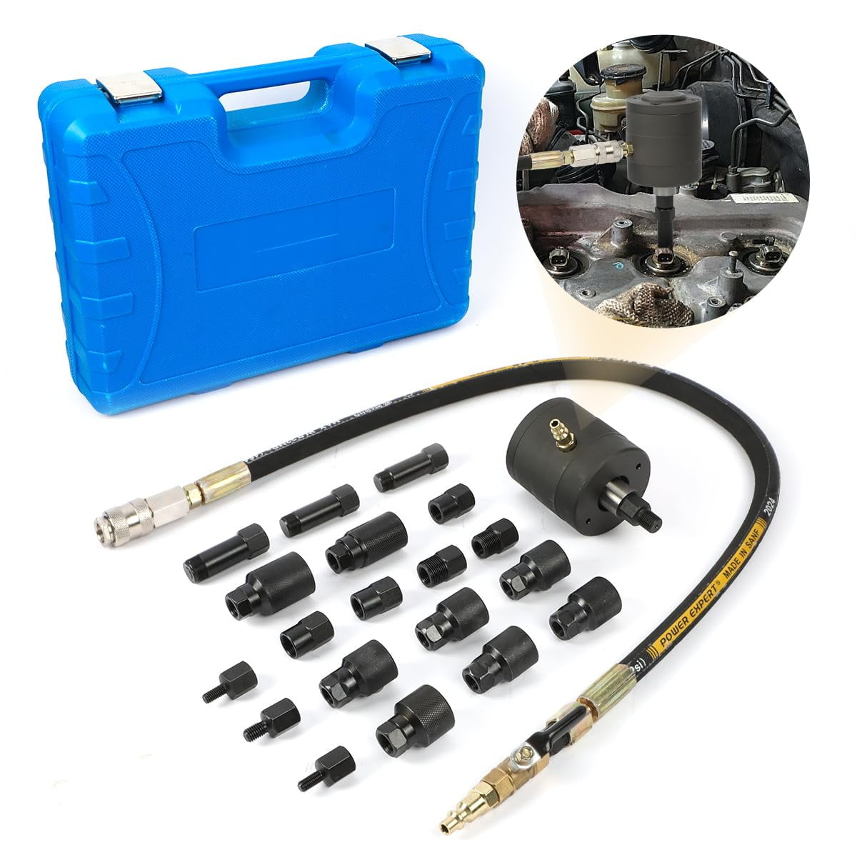 Injector 21pcs Diesel Injector Pneumatic Injector Set Labor-Saving ...