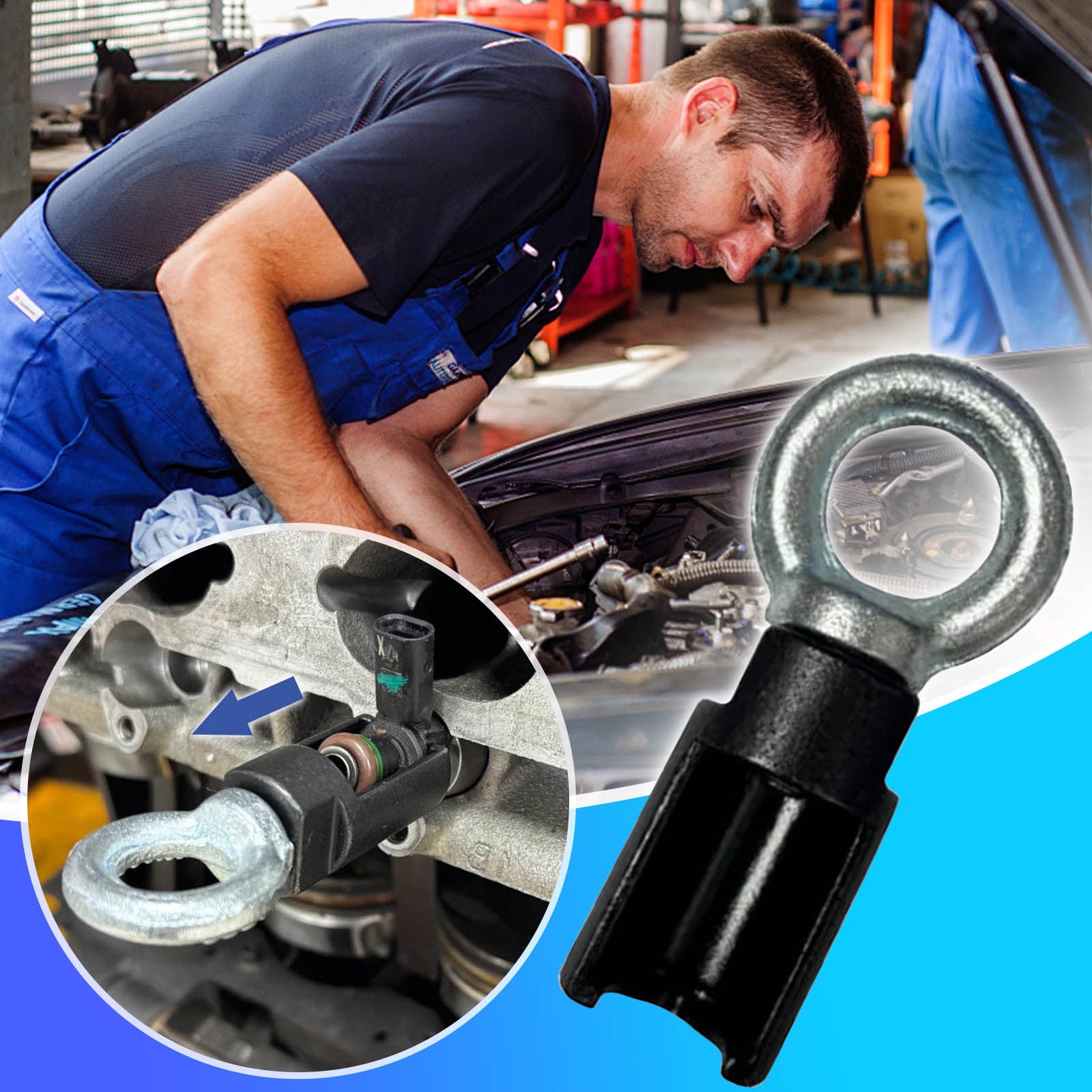 Injector Puller, Engine Removal Tool, Heavy-Duty Steel Construction ...