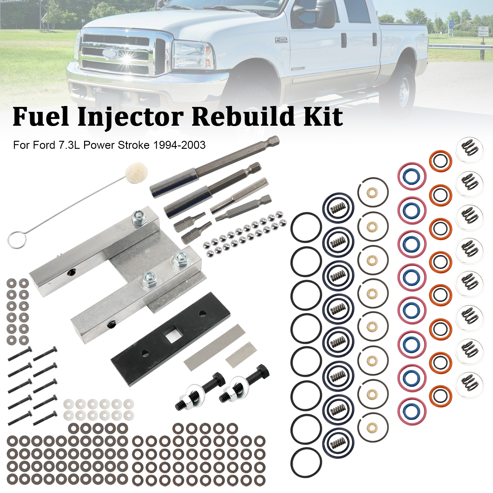 Injector Rebuild Kit Fit for 7.3L Power Stroke 94-03 W/Vice Clamp And ...