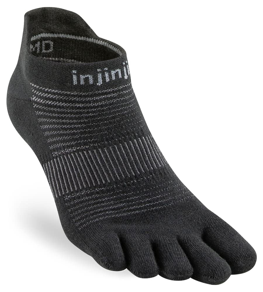 Injinji Run Lightweight No-Show (Large, Black) - Walmart.com