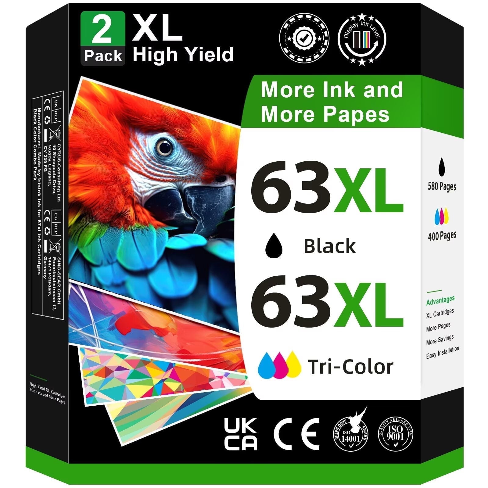 HP 63XL Ink Cartridge, Black and Tri-color, 2 Pack for HP Envy ...