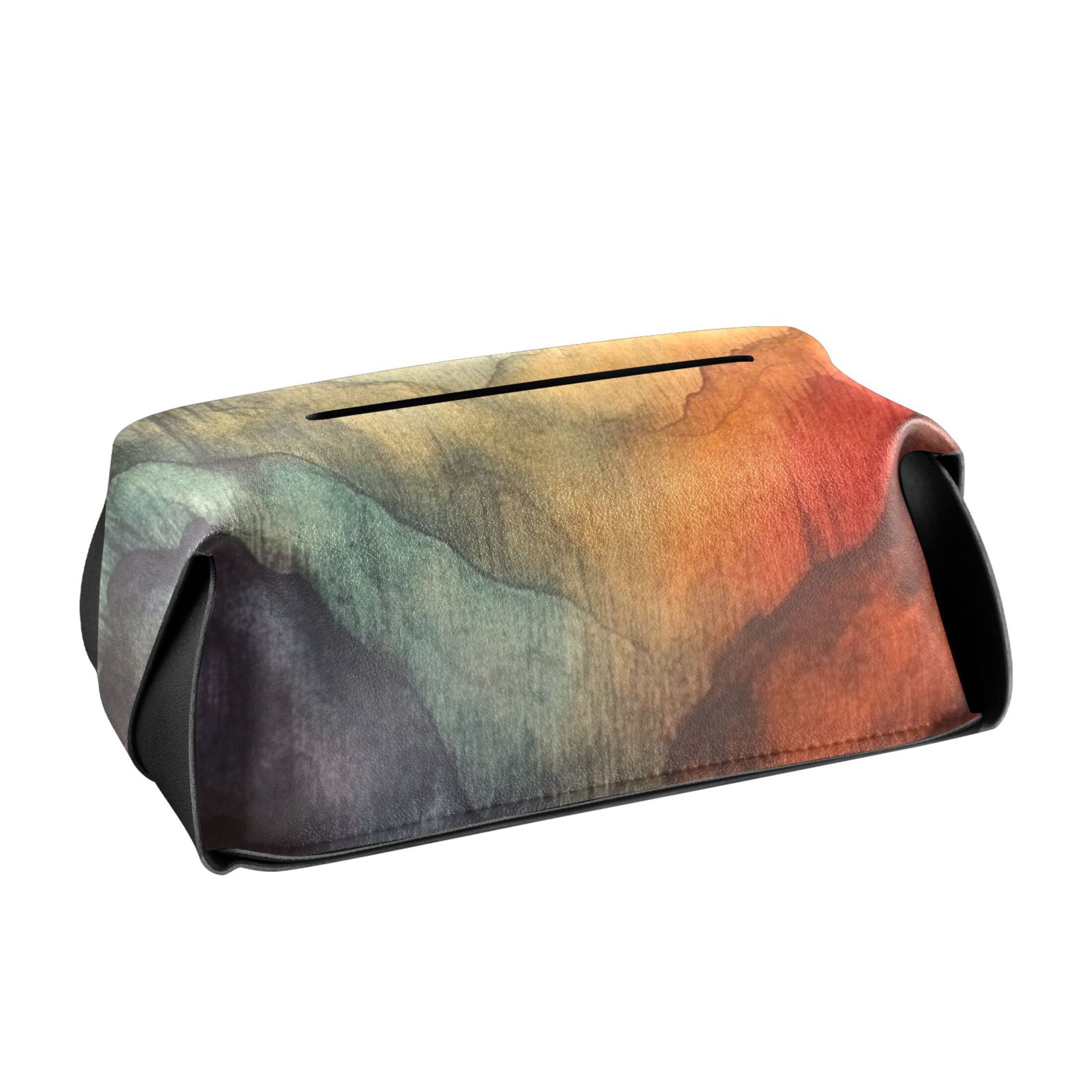 Ink Art Painting Tissue Box Cover Leather Square Rectangle Tissue Box ...