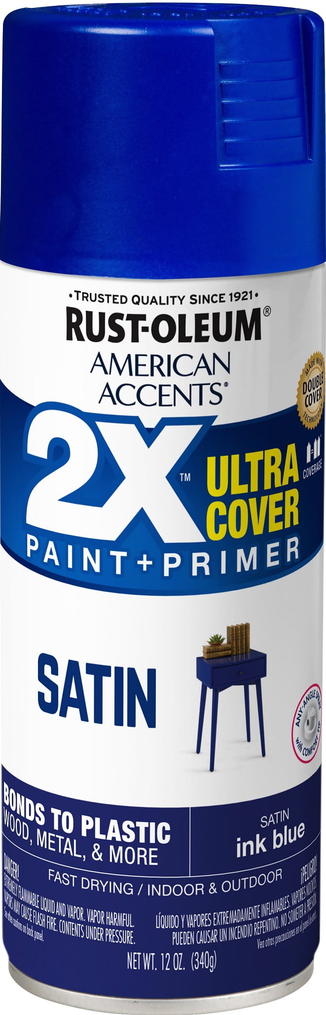 Ink Blue, Rust-Oleum American Accents 2X Ultra Cover Satin Spray Paint ...