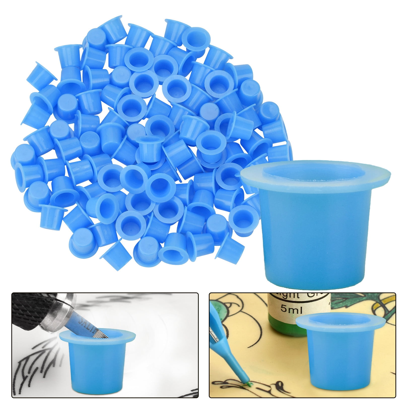 Ink Caps 100Pcs Disposable Pigment Ink Caps Cups For Ink, Supplies ...
