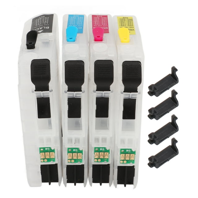Ink Cartridges Compatible Refill Replacement With Permanent Chip 4 ...