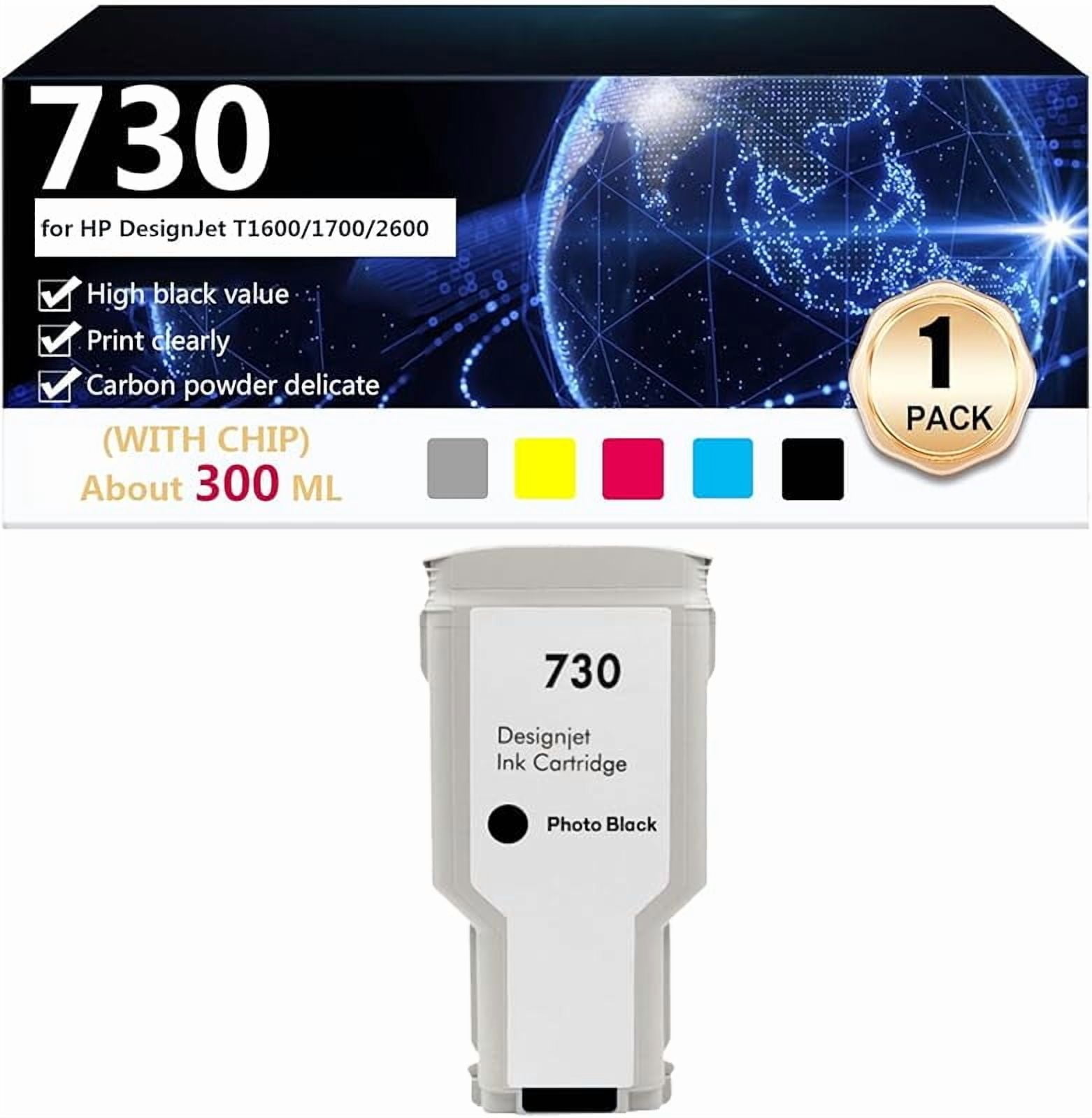 Ink Cartridges Compatible for 730 for HP DesignJet T1600 T2600 T1700 ...
