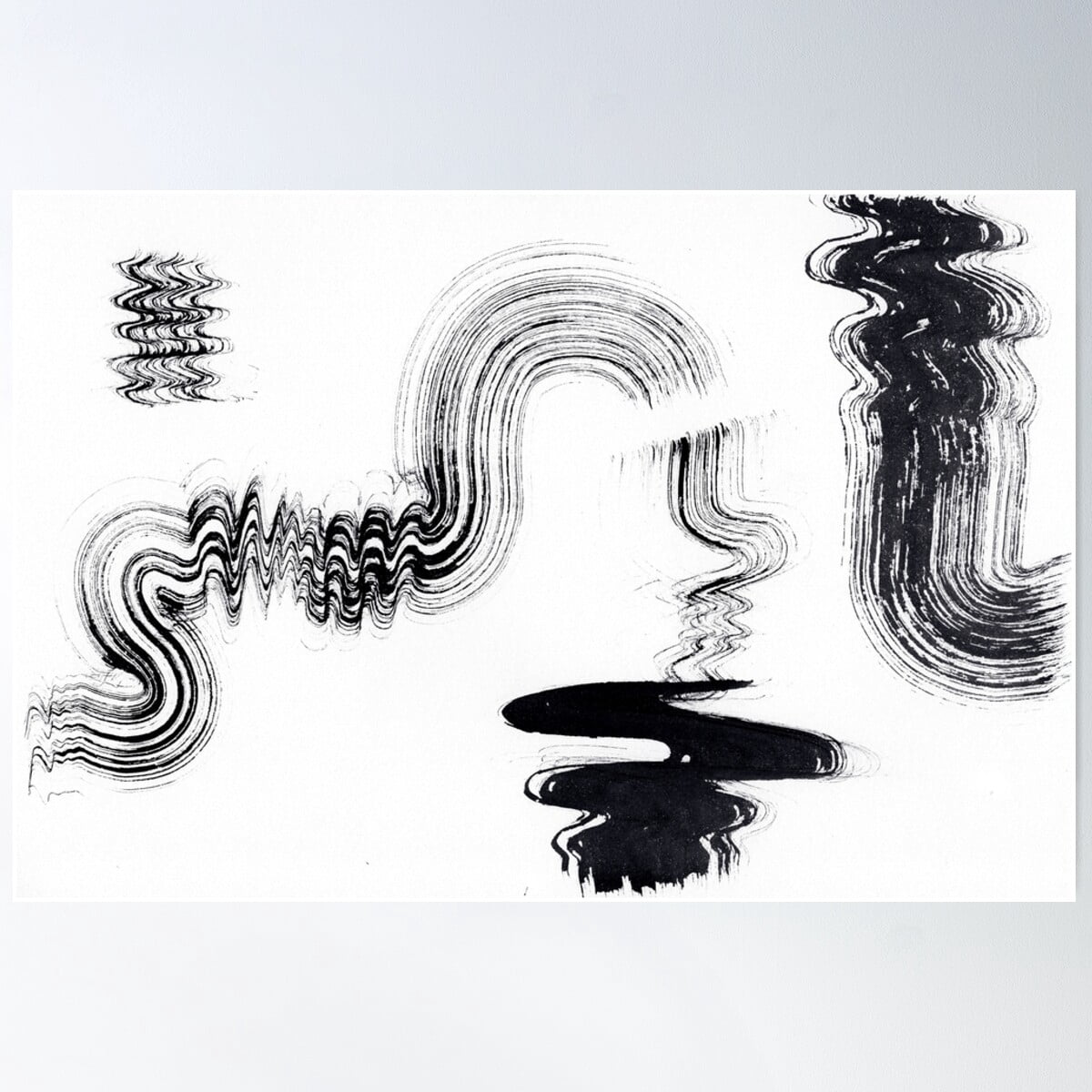 Ink Explorations (139) - Abstract Black India Ink Painting Poster Wall ...