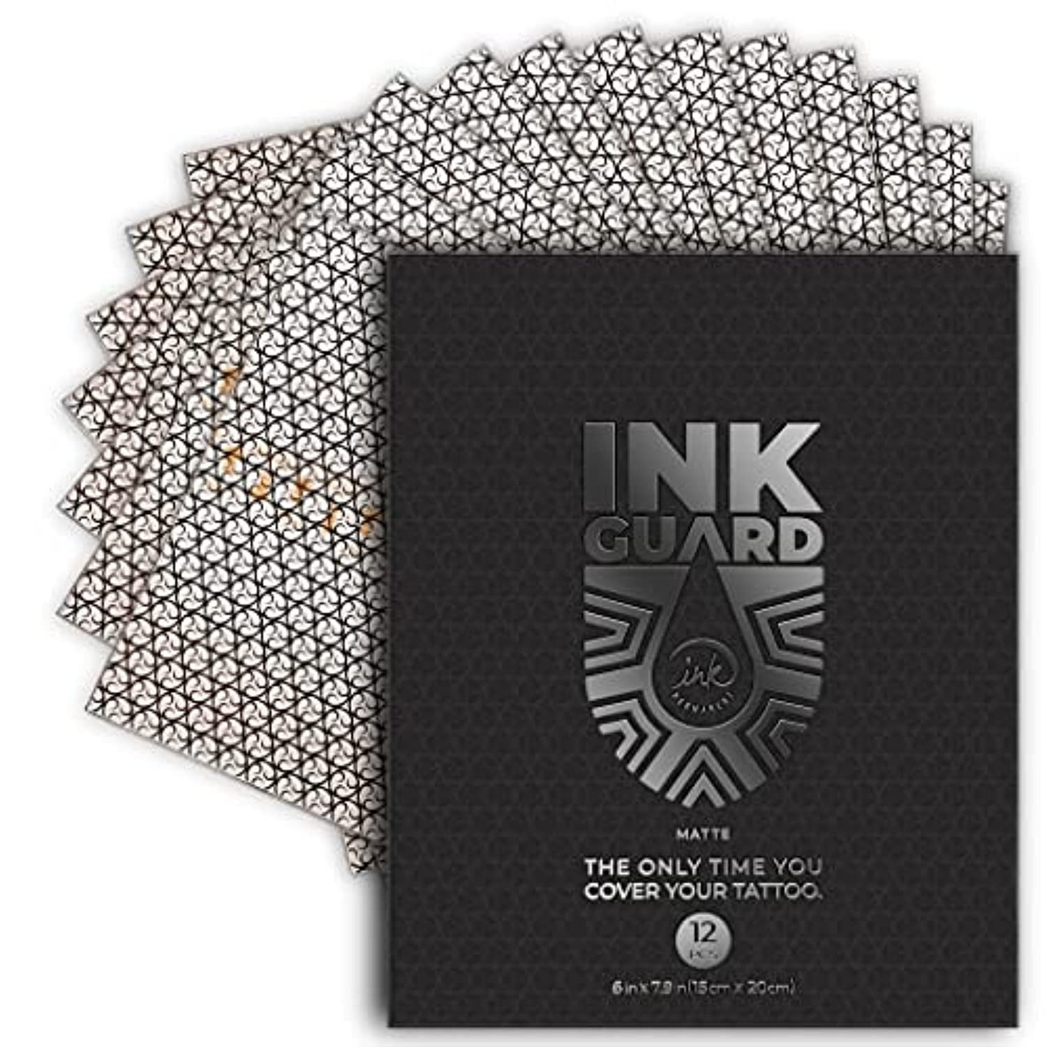 Ink Guard Matte Sheets Tattoo Aftercare Bandages 12 Pack | 5.9 x 7.9 ...