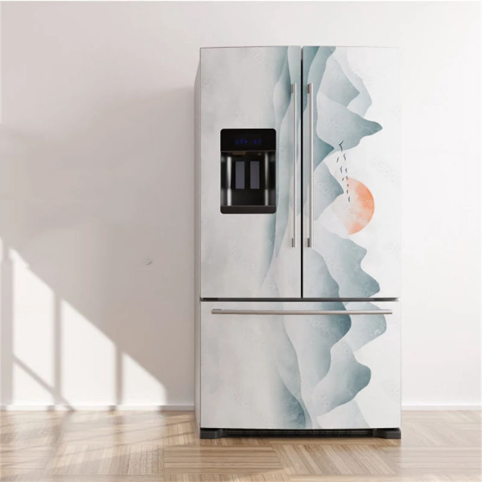 Ink Landscape Painting Refrigerator Magnet Wallpaper Natural Scenery ...