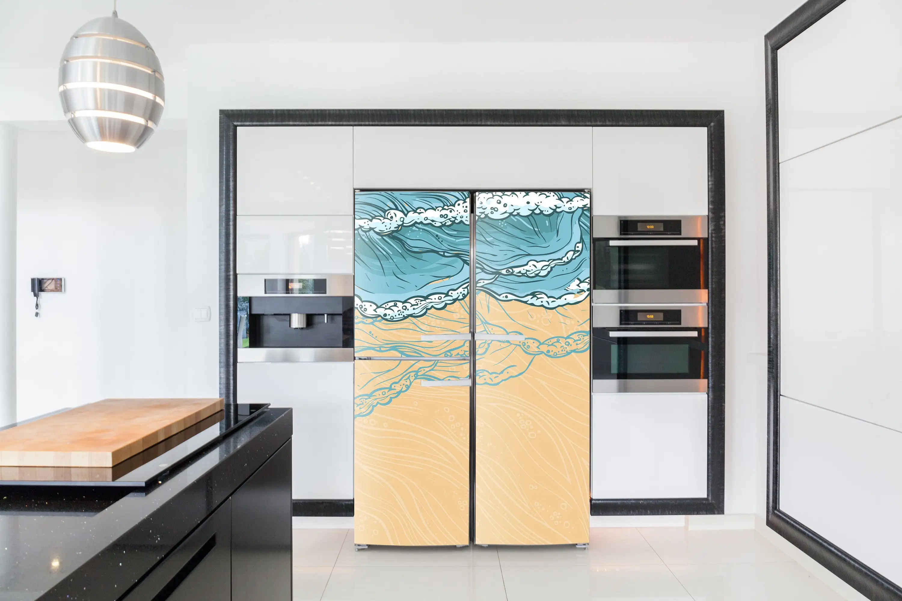 Ink Landscape Painting Refrigerator Magnet Wallpaper Natural Scenery ...