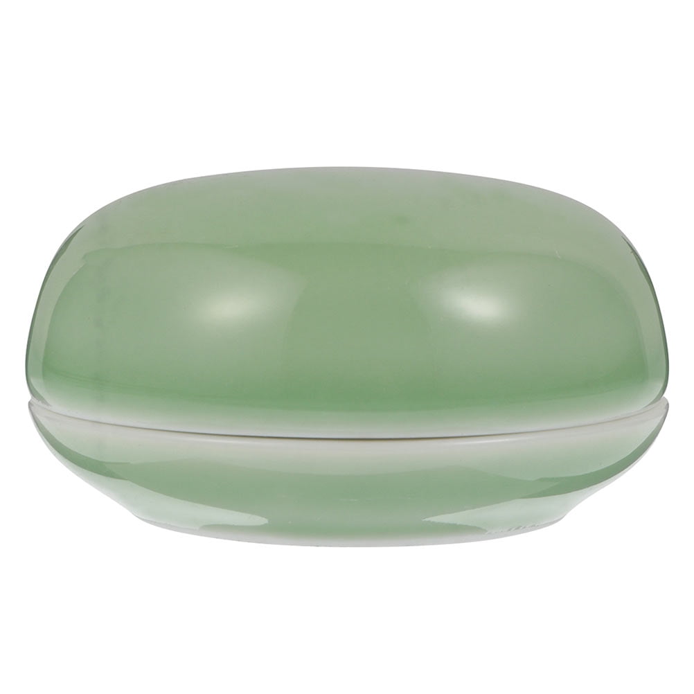 Ink Pad Box Delicate Porcelain Inkpad Red Paste Container Small Desktop ...