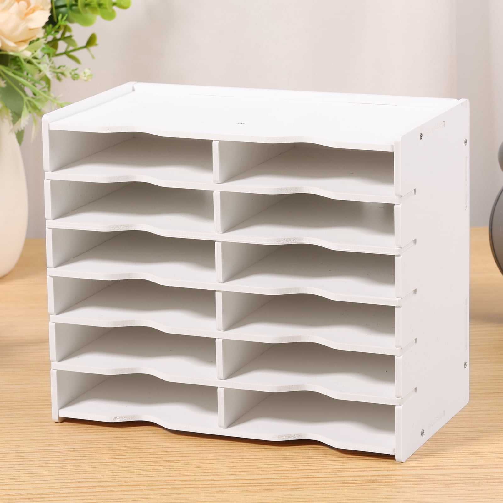 Ink Pad Holder 12/24/48 Slots Space Saving Stamp Pad Storage Organizer ...
