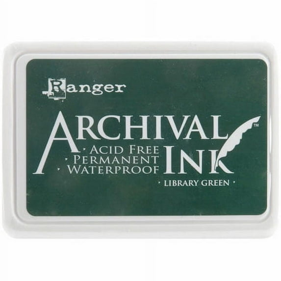 Ink Pad Library Green Archival Dye Permanent Waterproof Rang - Walmart.com