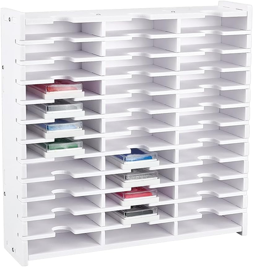 Ink Pad Storage Rack 36 Grids Inkpad Storage Box White Stamp Pad ...