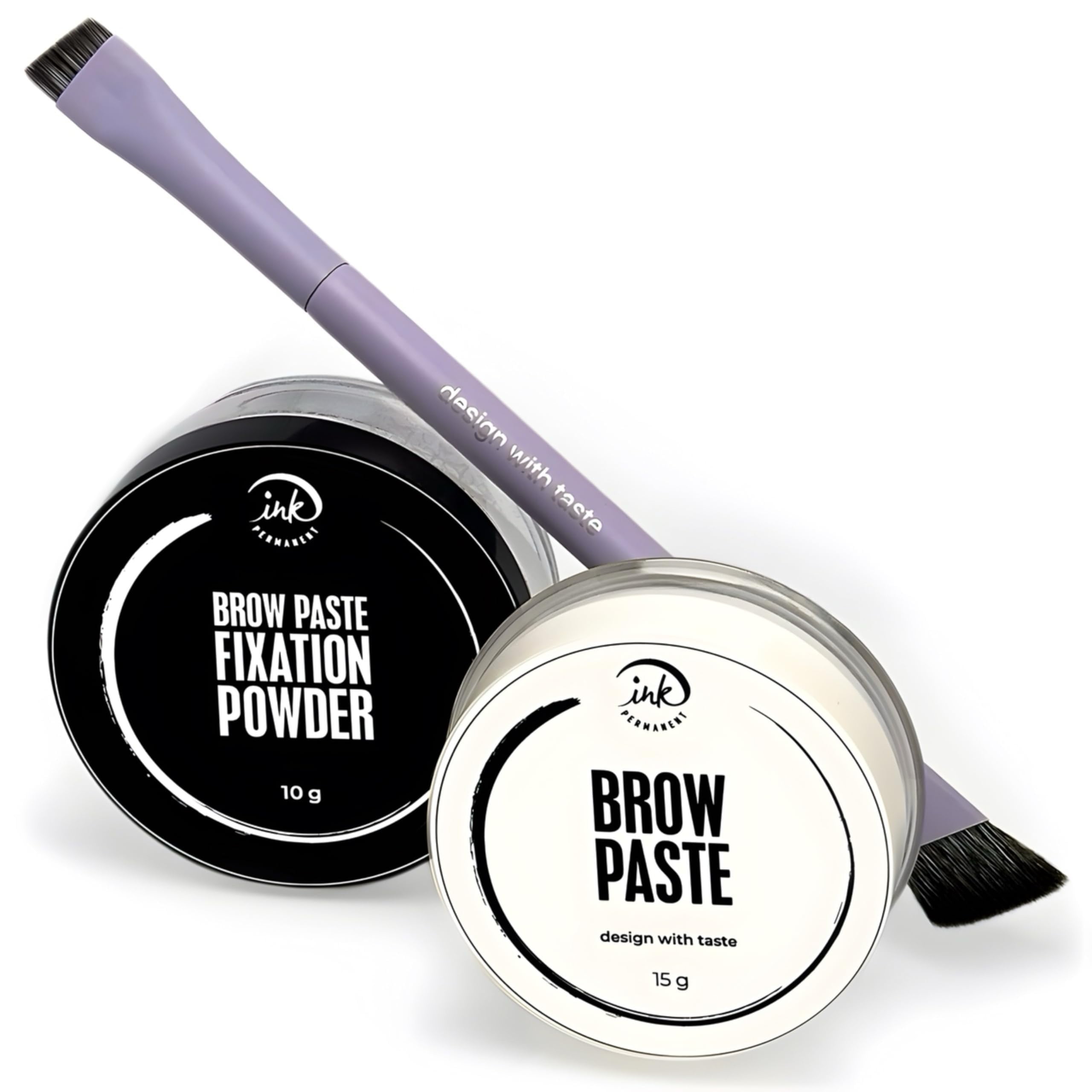 Ink Permanent Eyebrow Mapping Kit with Setting Powder, Eyebrow Brush and Brow Paste, Brow ...