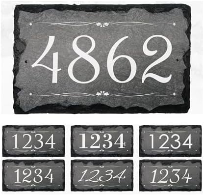 Ink Personalized Slate Stone Address Plaque - Address Signs for Houses ...