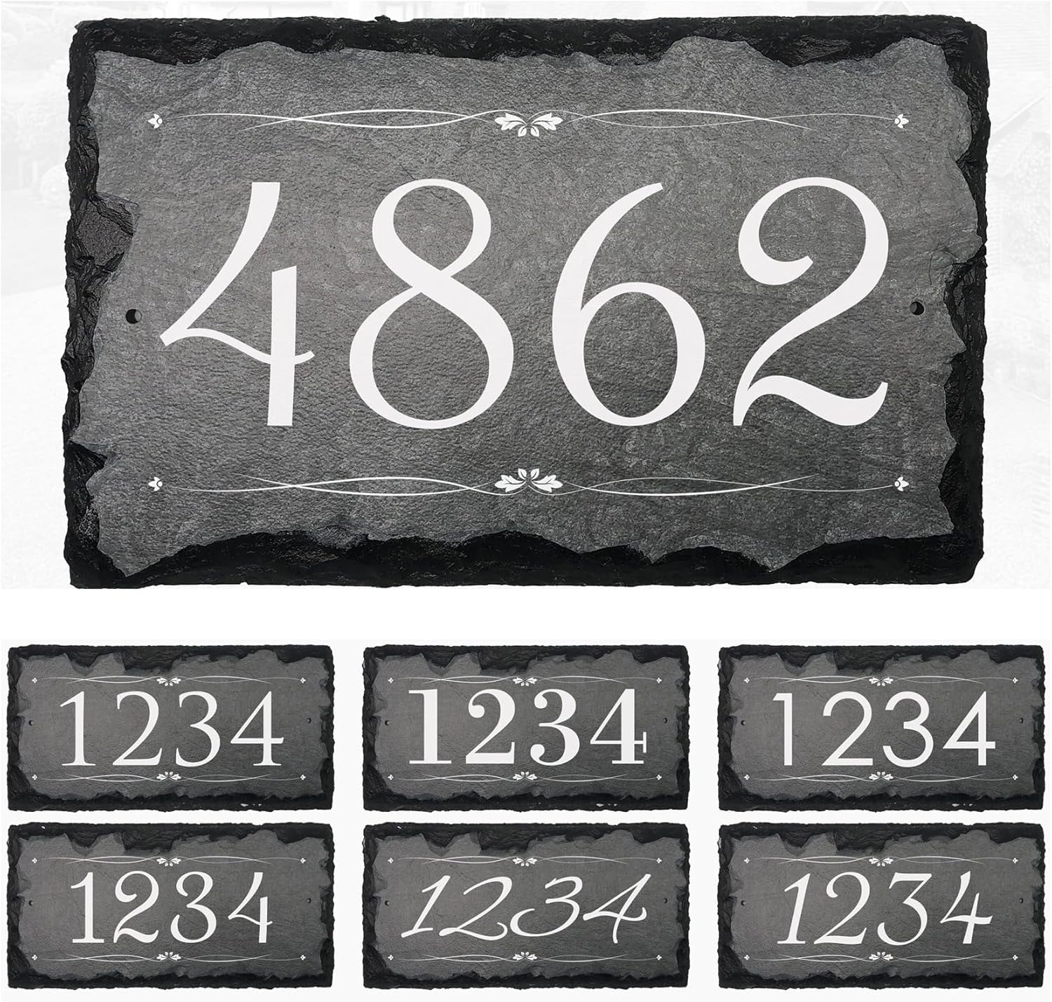 Ink Personalized Slate Stone Address Plaque - Address Signs for Houses ...