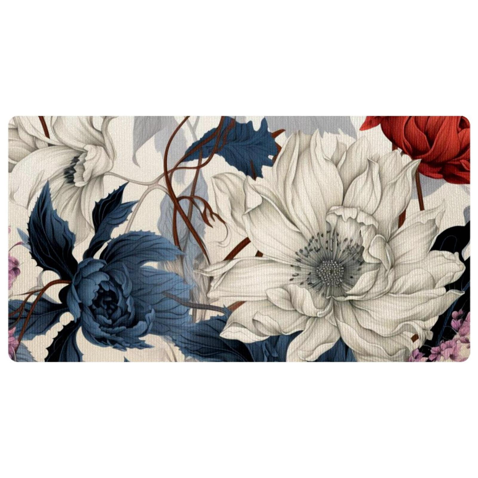 Ink Plants Deluxe Kitchen Mats for Floor - Anti Fatigue, Large & Padded ...