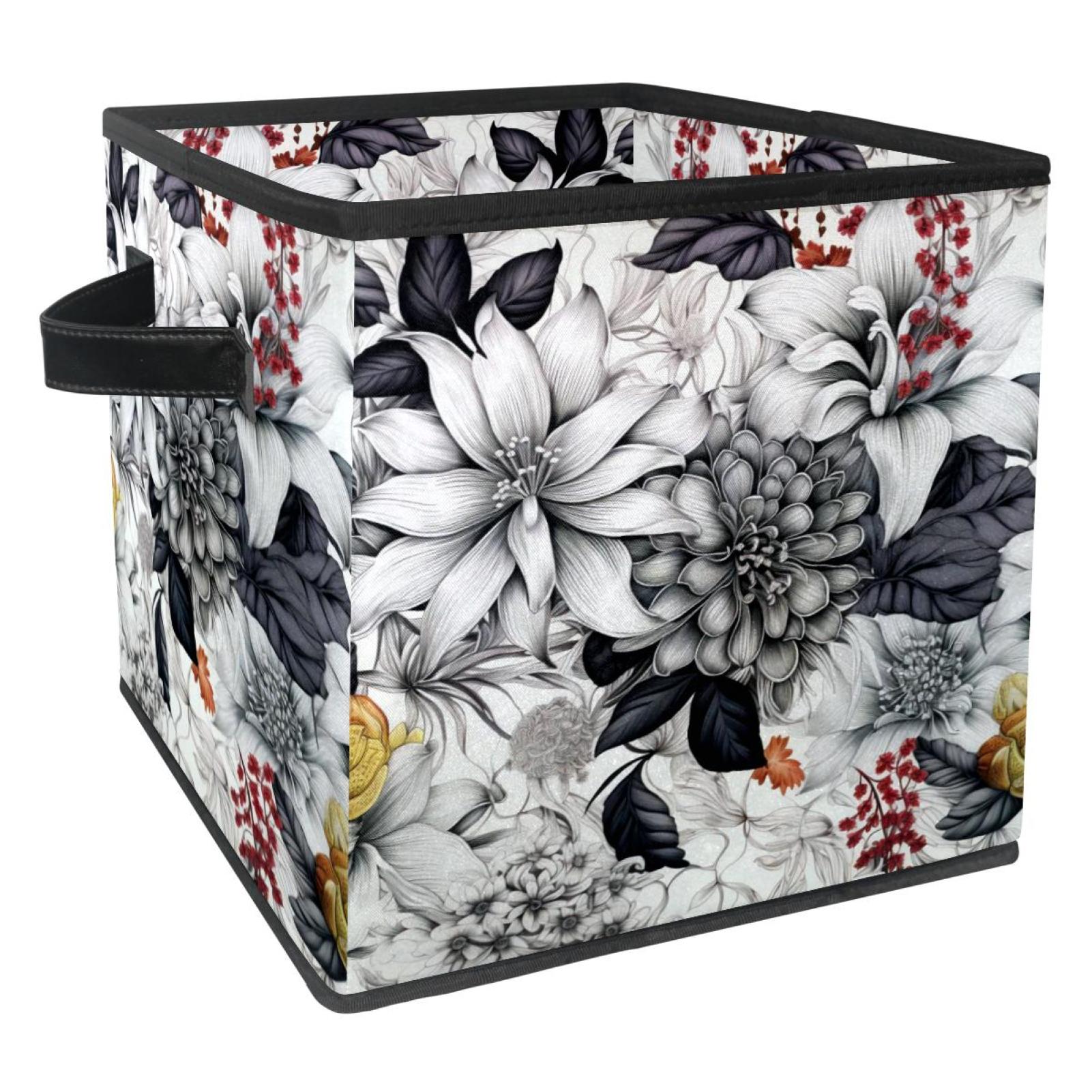 Ink Plants Foldable Storage Cubes with Handle, 10.8"x10.5"x10.6", Large ...
