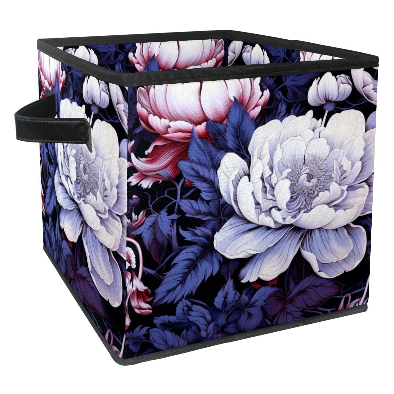 Ink Plants Foldable Toy Box with Handle, 10.8"x10.5"x10.6", Large ...