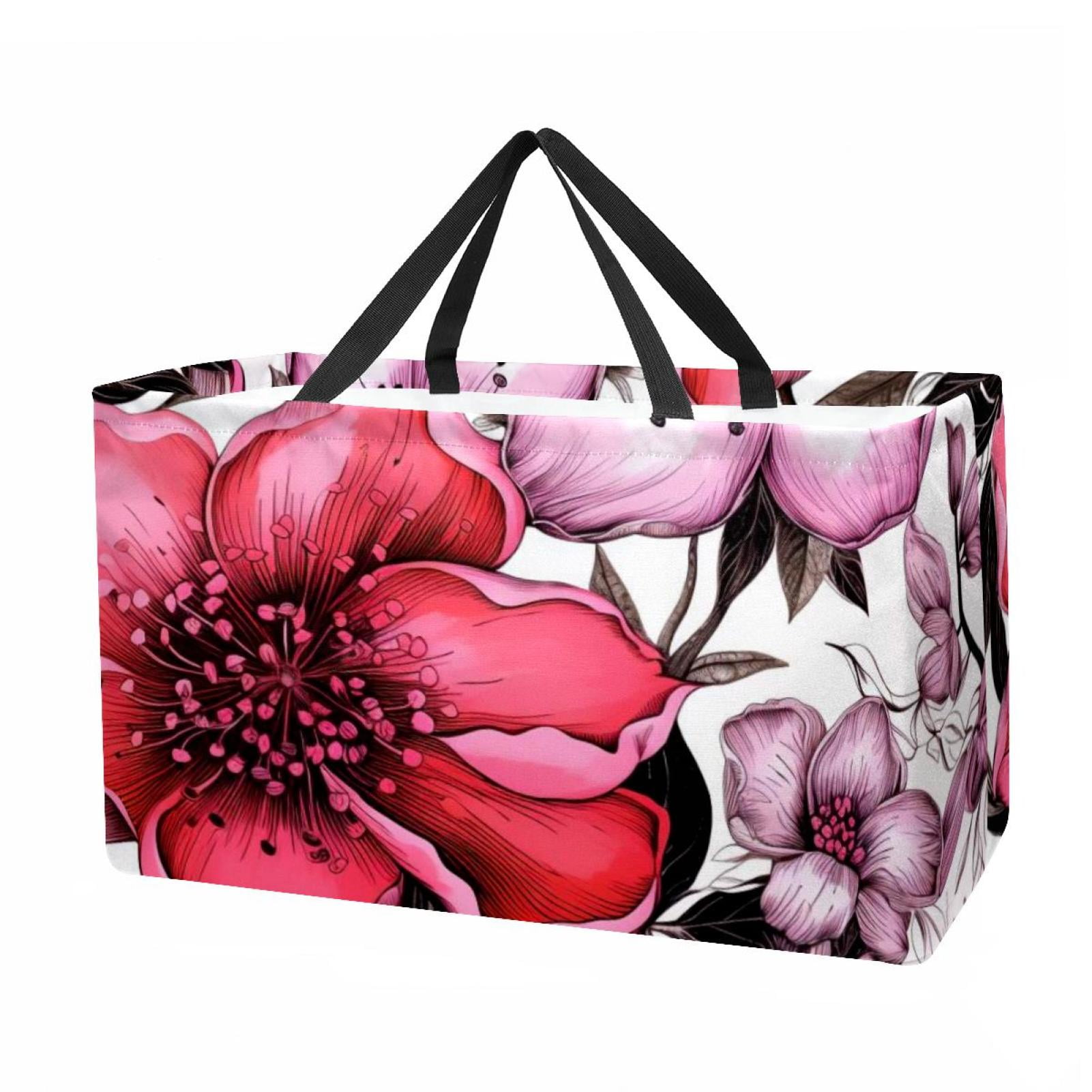 Ink Plants Large Capacity Foldable Laundry Organizer Storage Bins Beach ...