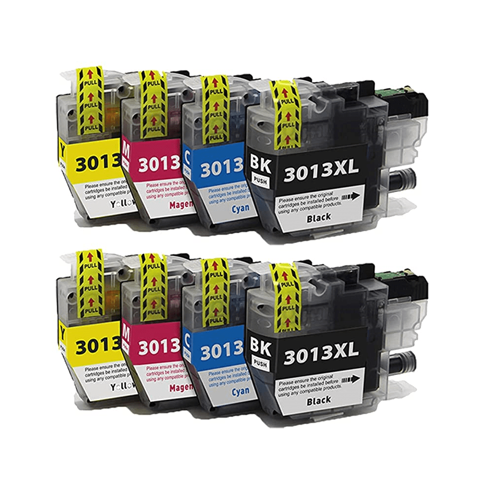 Ink Printer Cartridge, for MFC-J497DW, Black/Tri-Color, 8 Pack ...