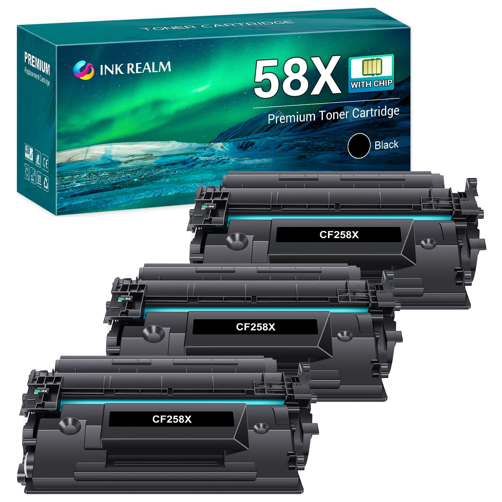Ink Realm Compatible for 58A 58X Black Toner Cartridge WITH-CHIP for HP ...