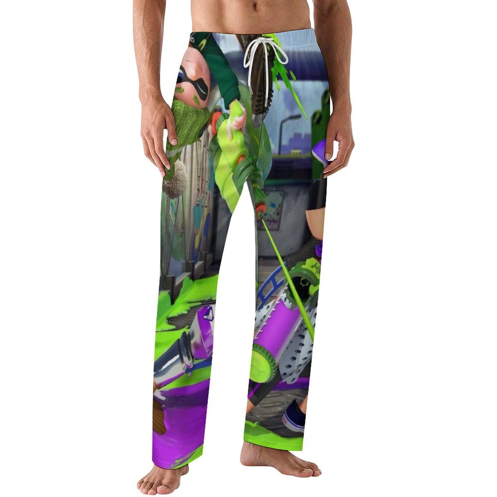 Ink Splatoon Cartoon Mens Pajama Pants Cozy Soft Lounge Sleep Pajamas ...