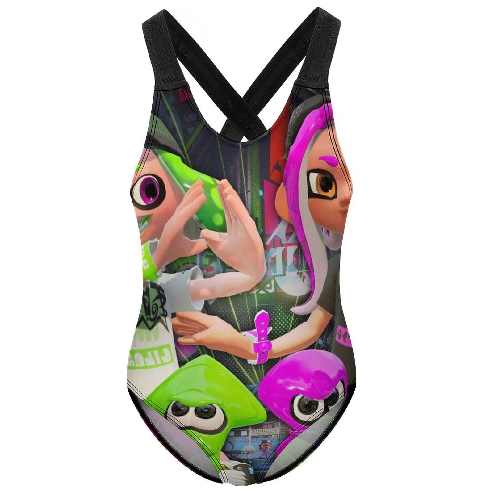 Ink Splatoon Game Children's One-piece Swimsuit Summer Girl's Swimming ...