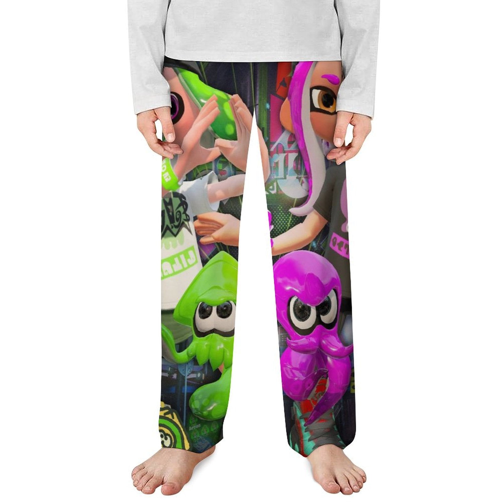 Ink Splatoon Game Children's Pajamas Cozy Lounge Straight Leg Sleeping ...