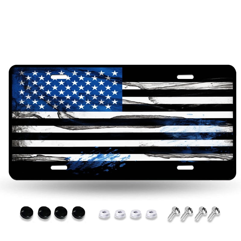Ink - Style American Flag License Plate Frame, Decorative Novelty ...