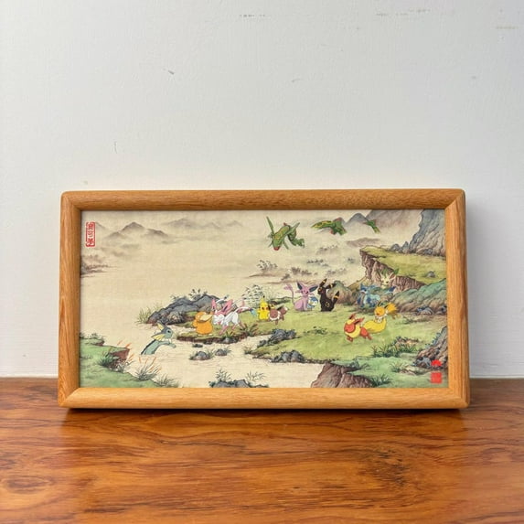 Ink-Style Rayquaza Up The Air Wall Art – Pokémon Meets Traditional ...