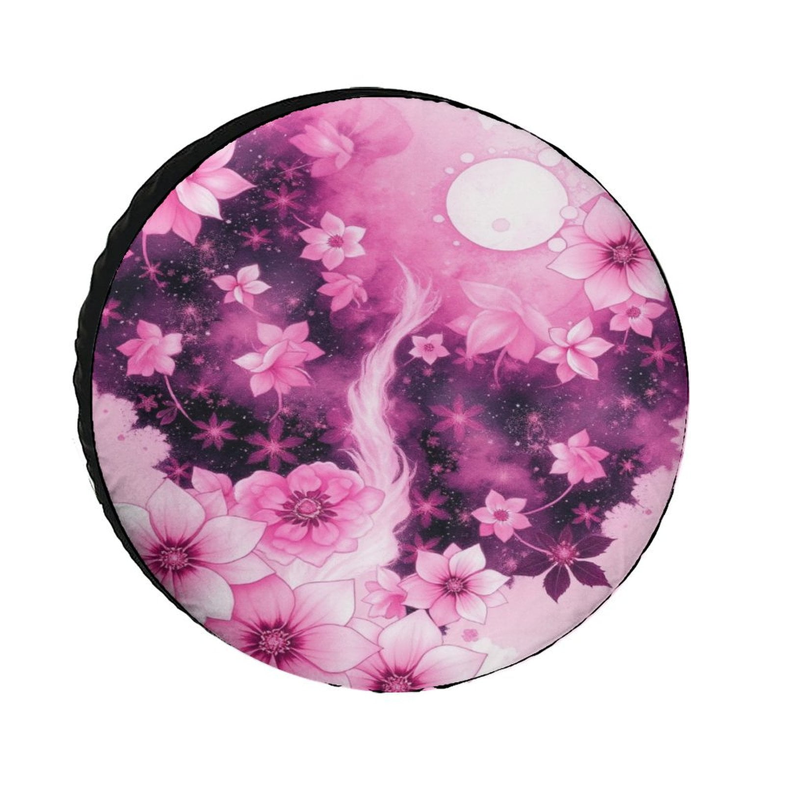 Ink Wash Flower Spare Tire Cover Dust-Proof Wheel Tire Cover Fit ...