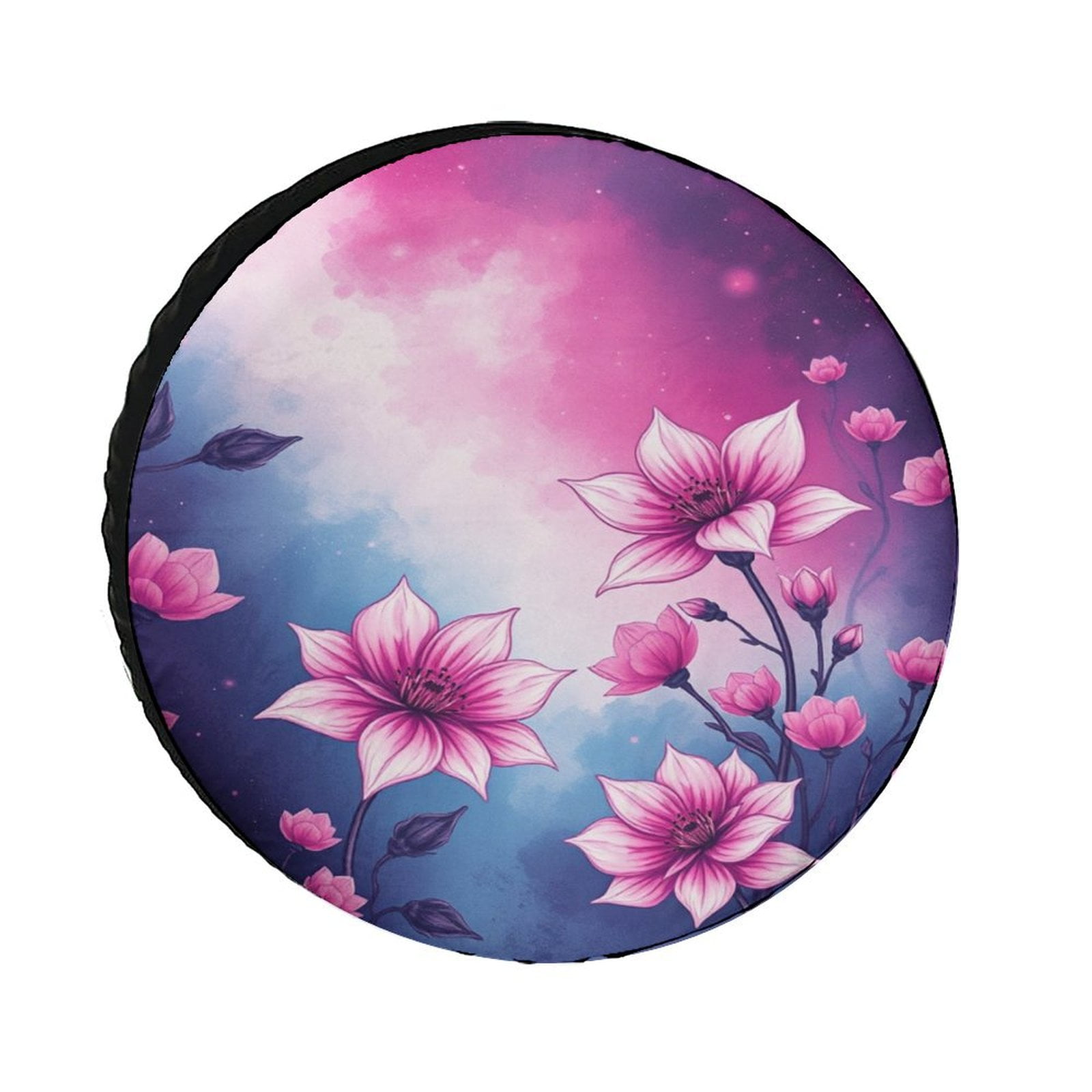 Ink Wash Flower Spare Tire Cover Weatherproof Wheel Camper Protectors ...