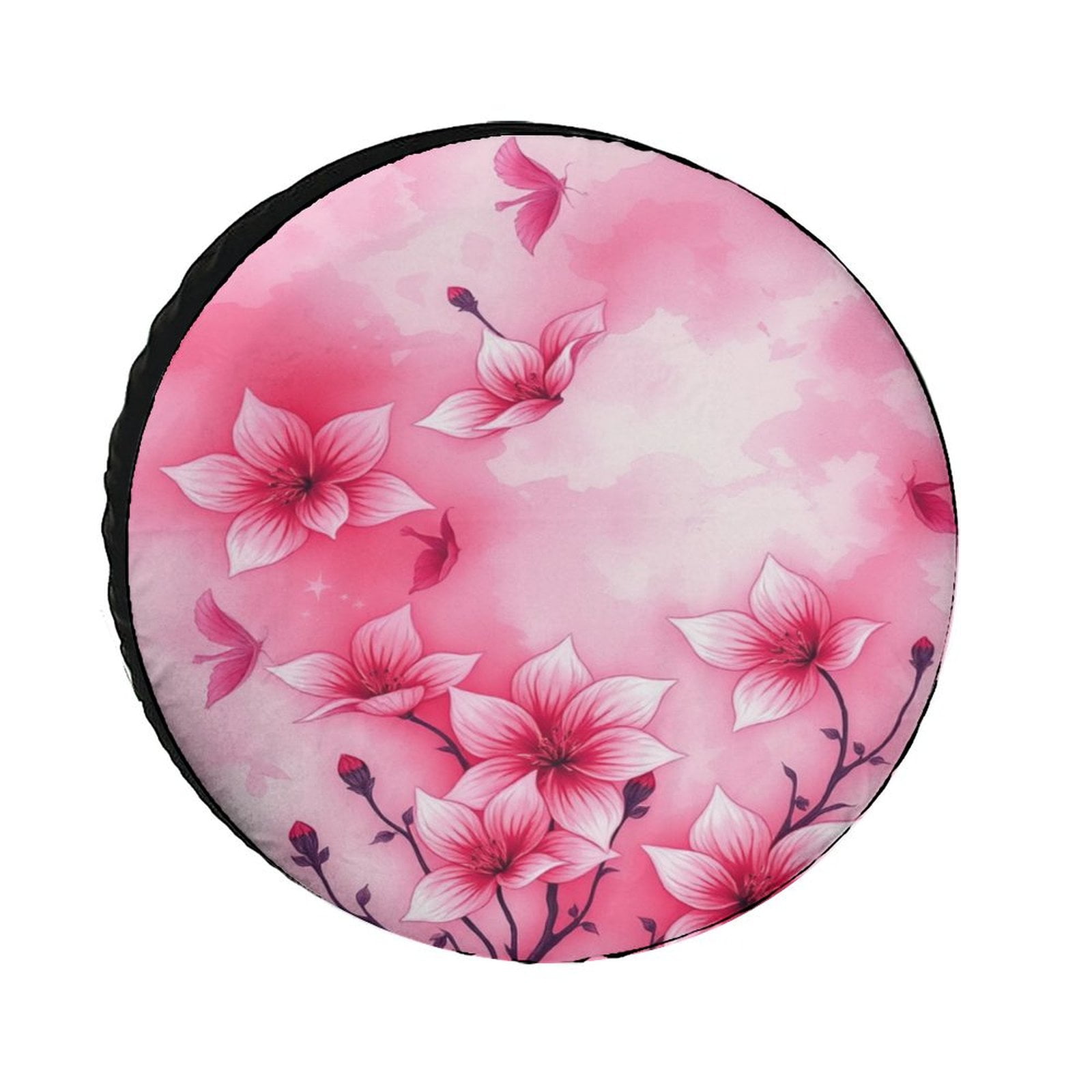 Ink Wash Flower Spare Tire Cover Weatherproof Wheel Camper Protectors ...