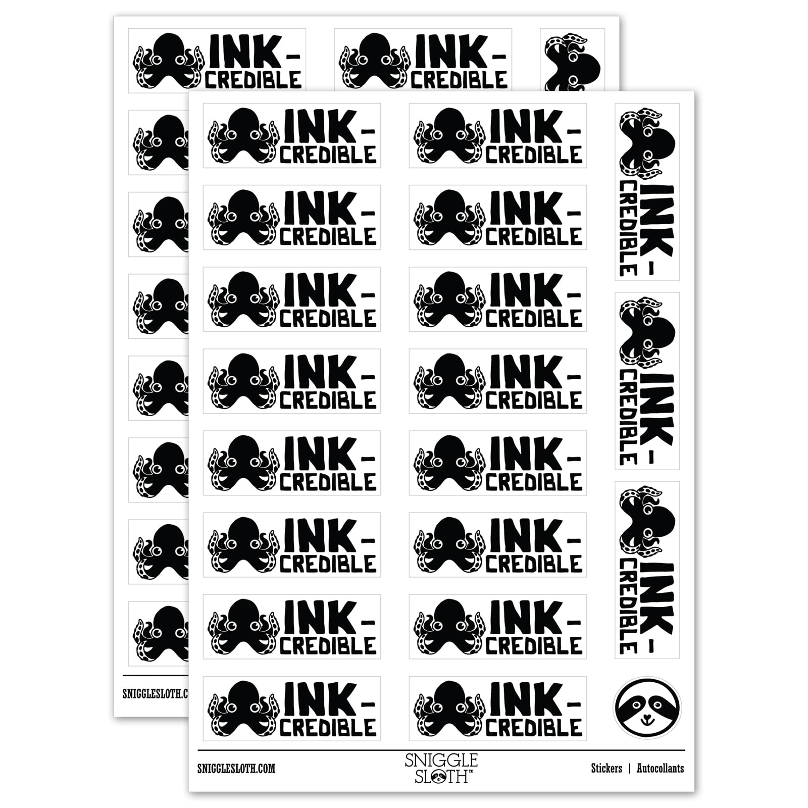 Ink-credible Incredible Octopus Teacher Student School Sticker Set ...