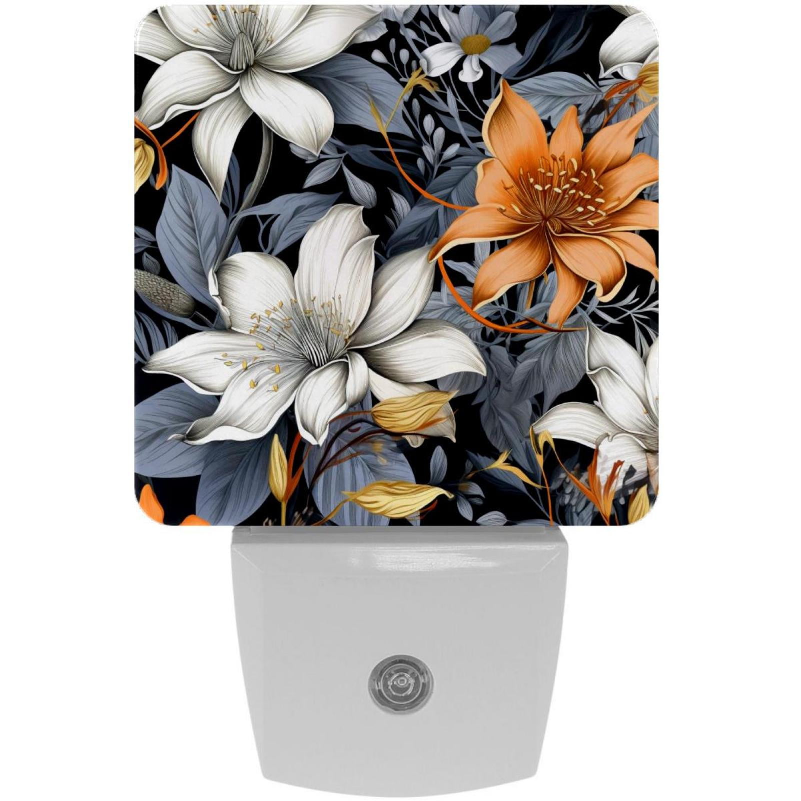 Ink plants LED Square Night Light - Soft Glow Plug-in Lamp with Dusk to ...