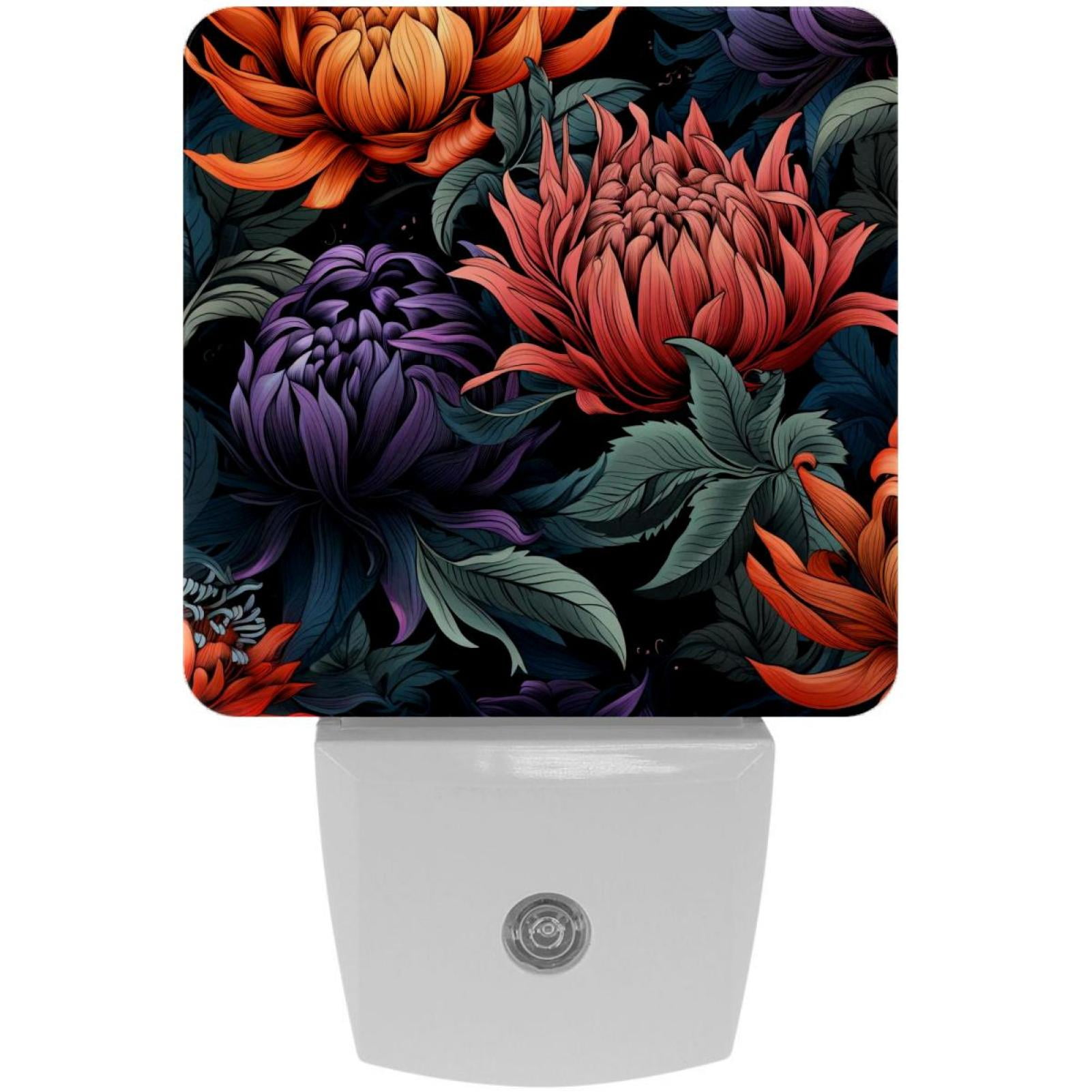 Ink plants LED Square Night Lights for Bedroom and Living Room ...