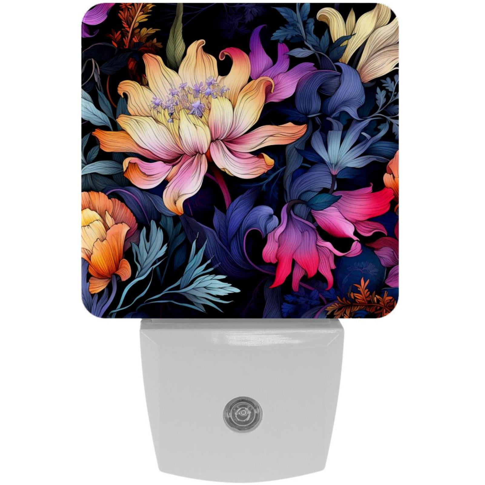 Ink plants LED Square Night Lights- Modern and Energy Efficient Bedside ...