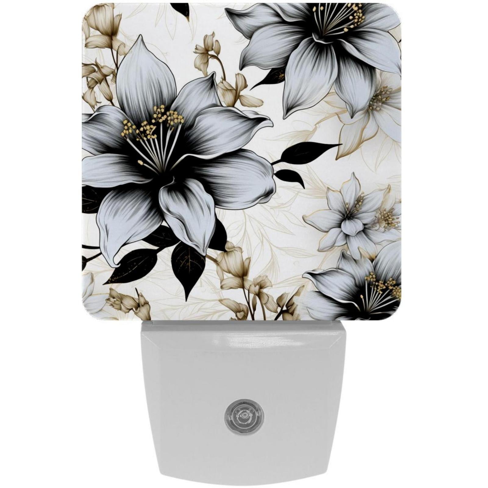 Ink plants LED Square Night Lights- Modern and Energy Efficient Bedside ...