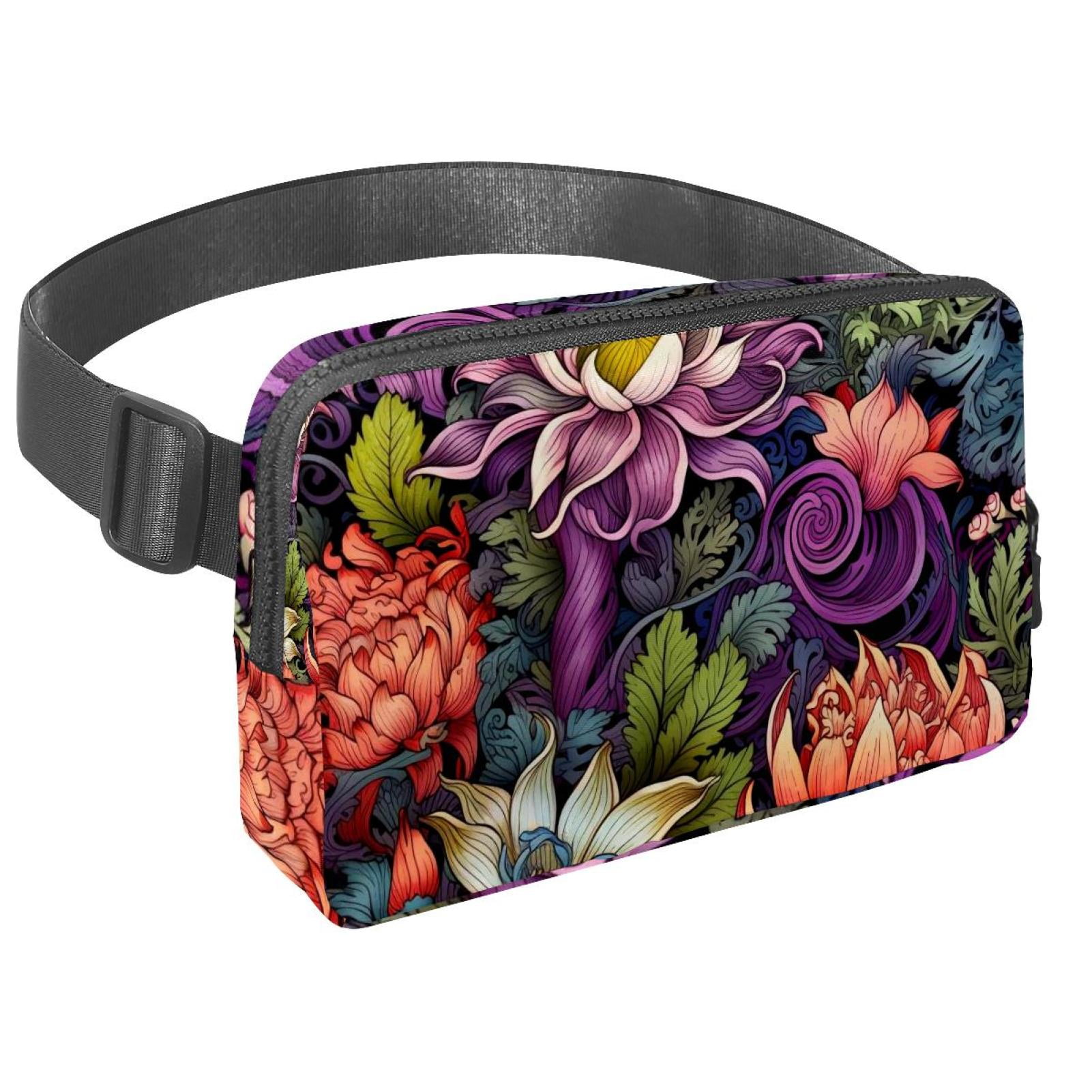 Ink plants Lightweight Money Belt Cross Body Bag with Adjustable ...